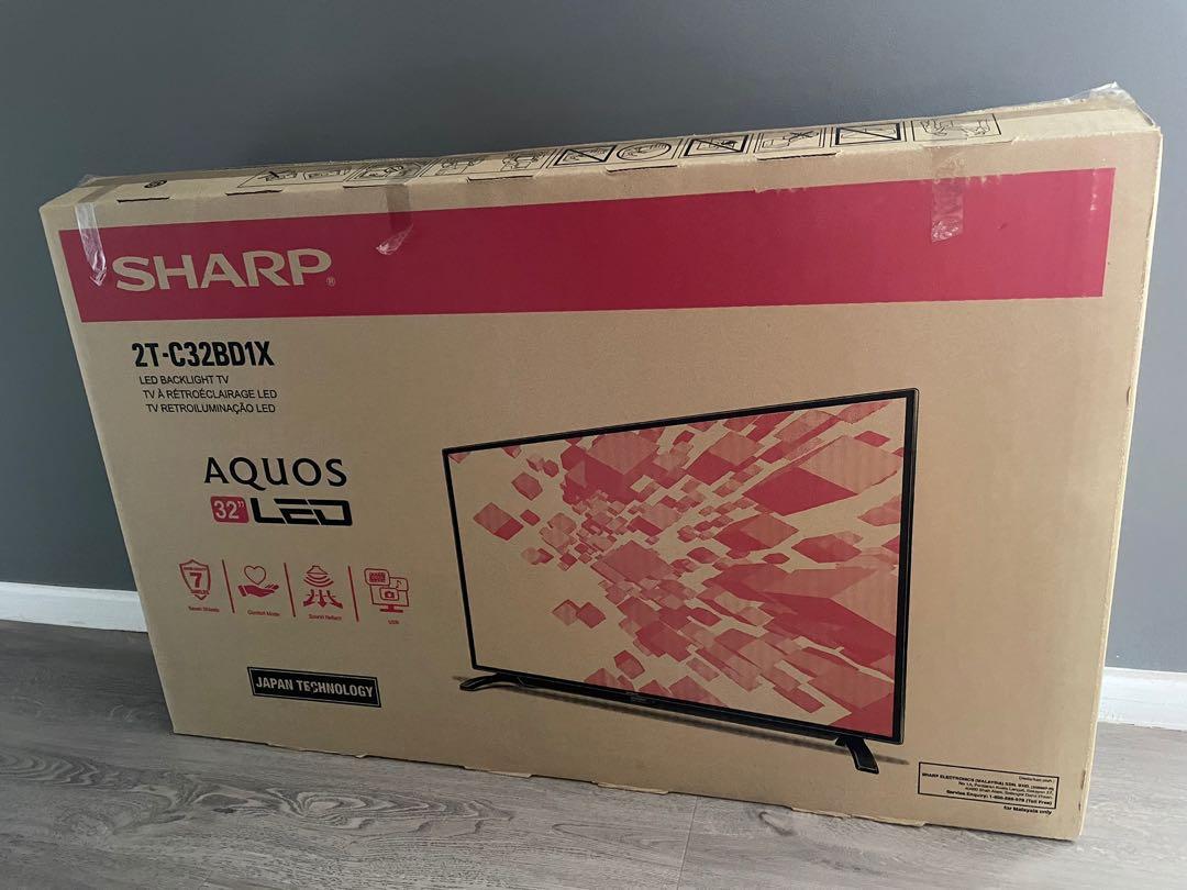 Sharp 32 inch LED Aquos TV 2T-C32BD1X, TV & Home Appliances, TV ...