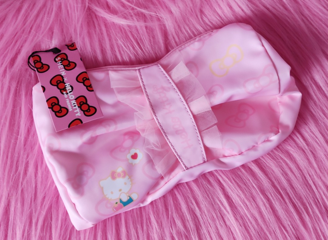 SHEIN x Hello kitty Bow-Knot Pouch, Women's Fashion, Bags & Wallets ...