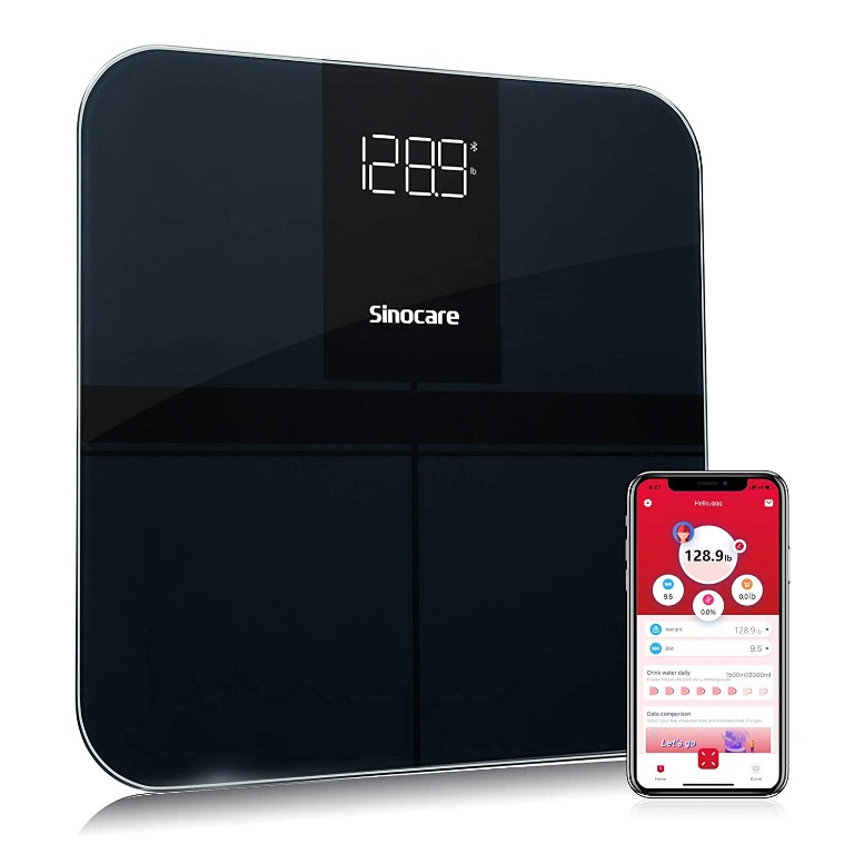 Sinocare Body Weight Scale Digital Bluetooth Scale Accurate Smart Bmi
