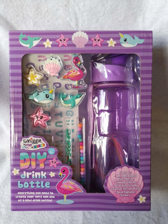 Smiggle DIY Drink Bottle Flamingo, Furniture & Home Living, Kitchenware ...