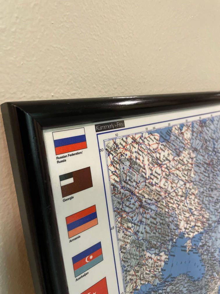 SouthEast Asia World Map Frame, Furniture & Home Living, Home Decor ...