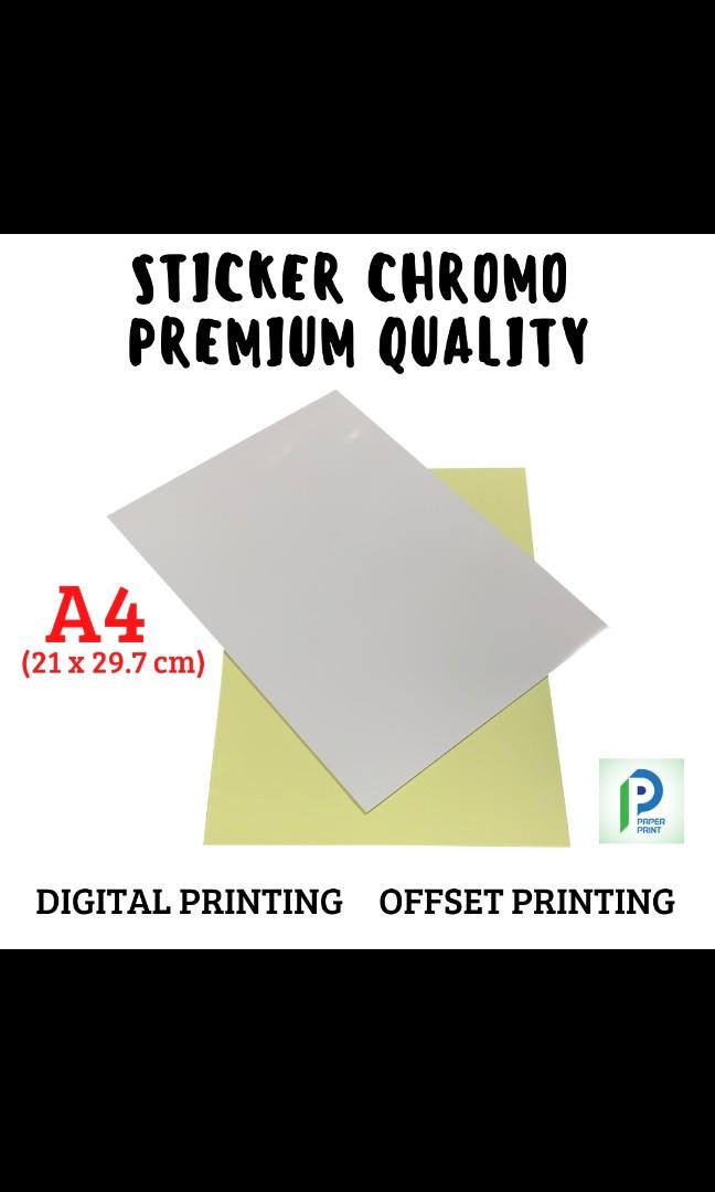 Sticker Chromo A4, Buku & Alat Tulis, Alat Tulis di Carousell