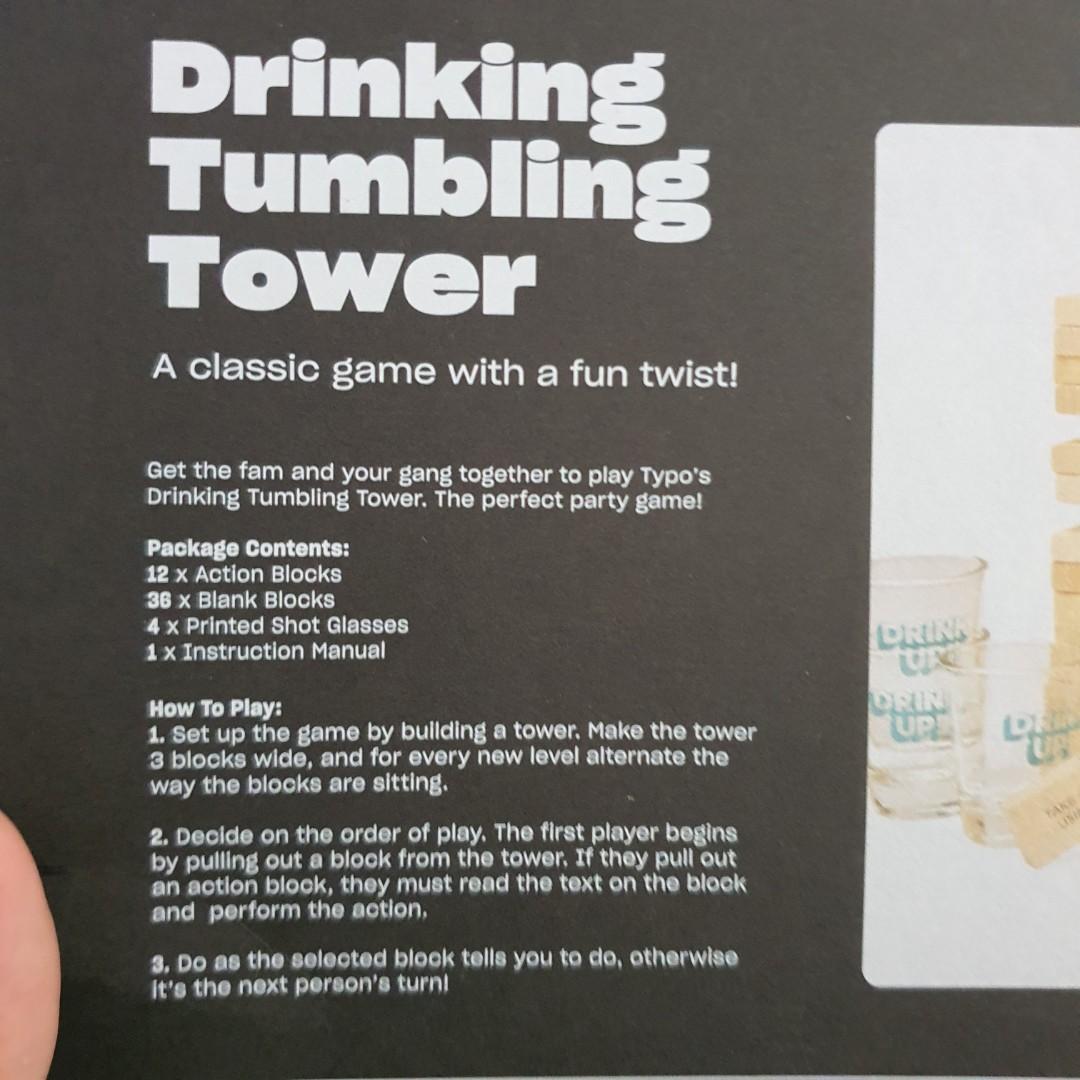 TYPO Drinking Tumbling Tower / Jenga, Hobbies & Toys, Toys & Games on ...