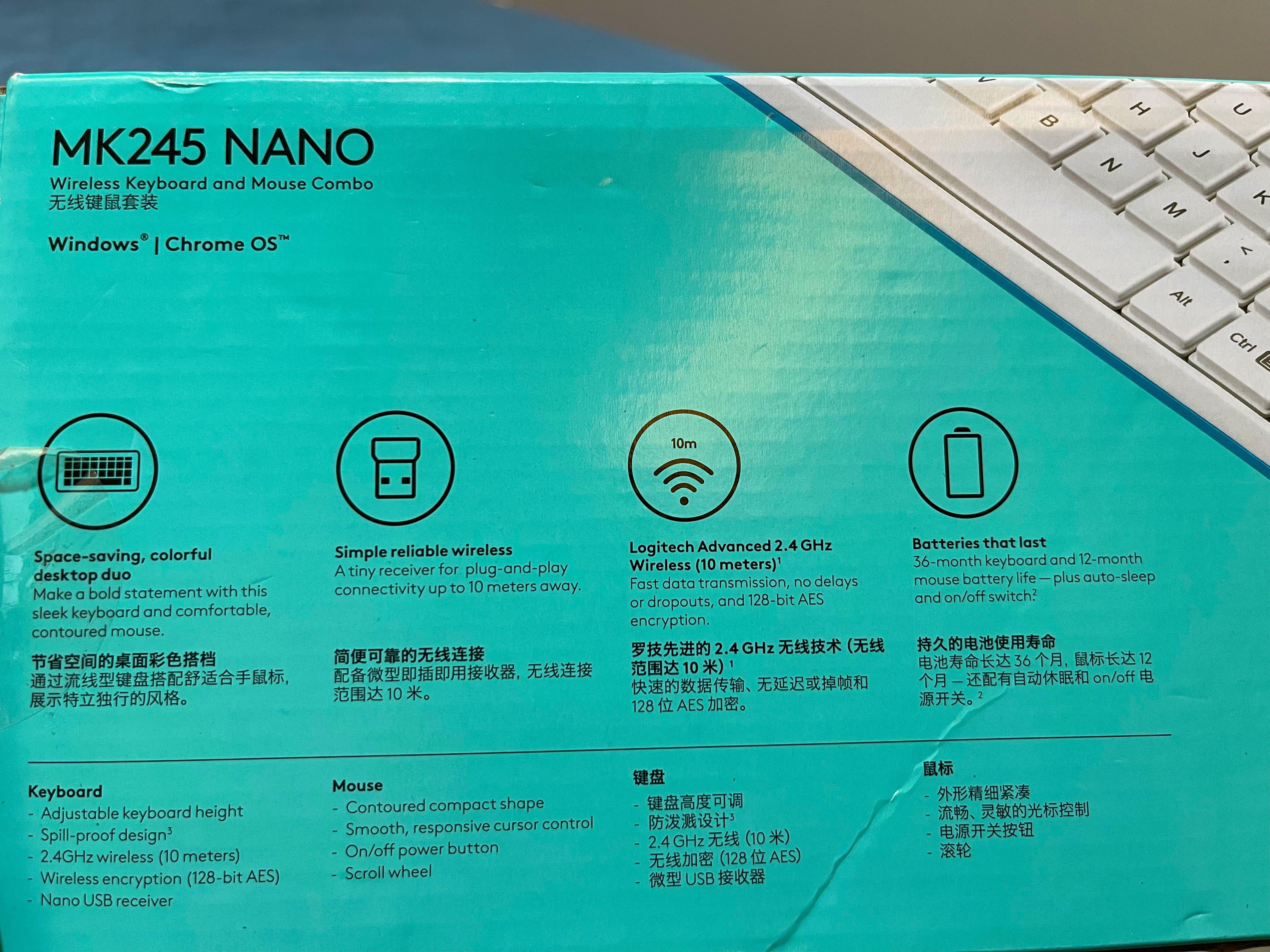 Wireless LOGITECH Keyboard and Mouse combo with original packaging ...