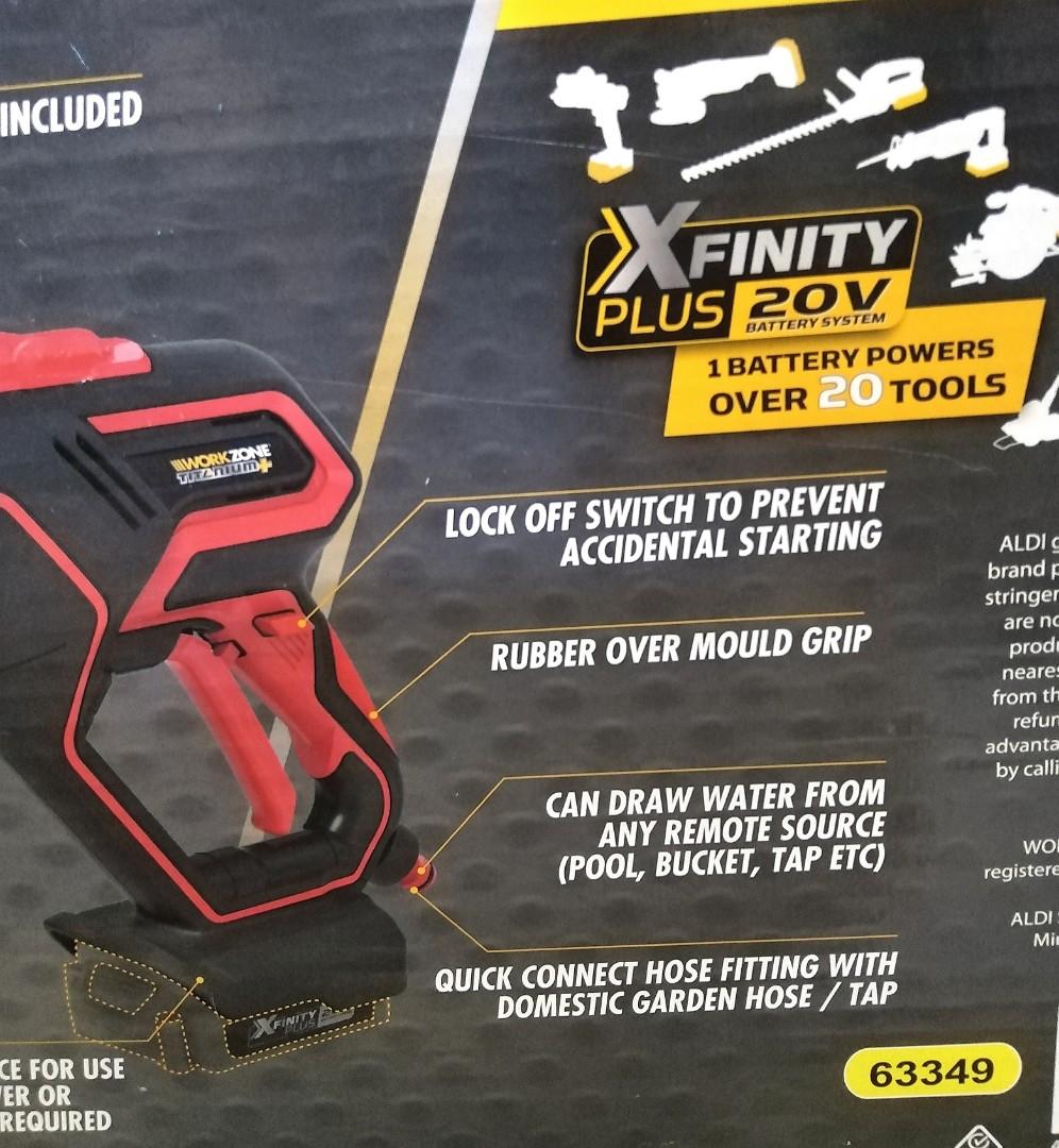 Workzone Cordless Portable Pressure Washer Spray Gun Skin, Furniture ...