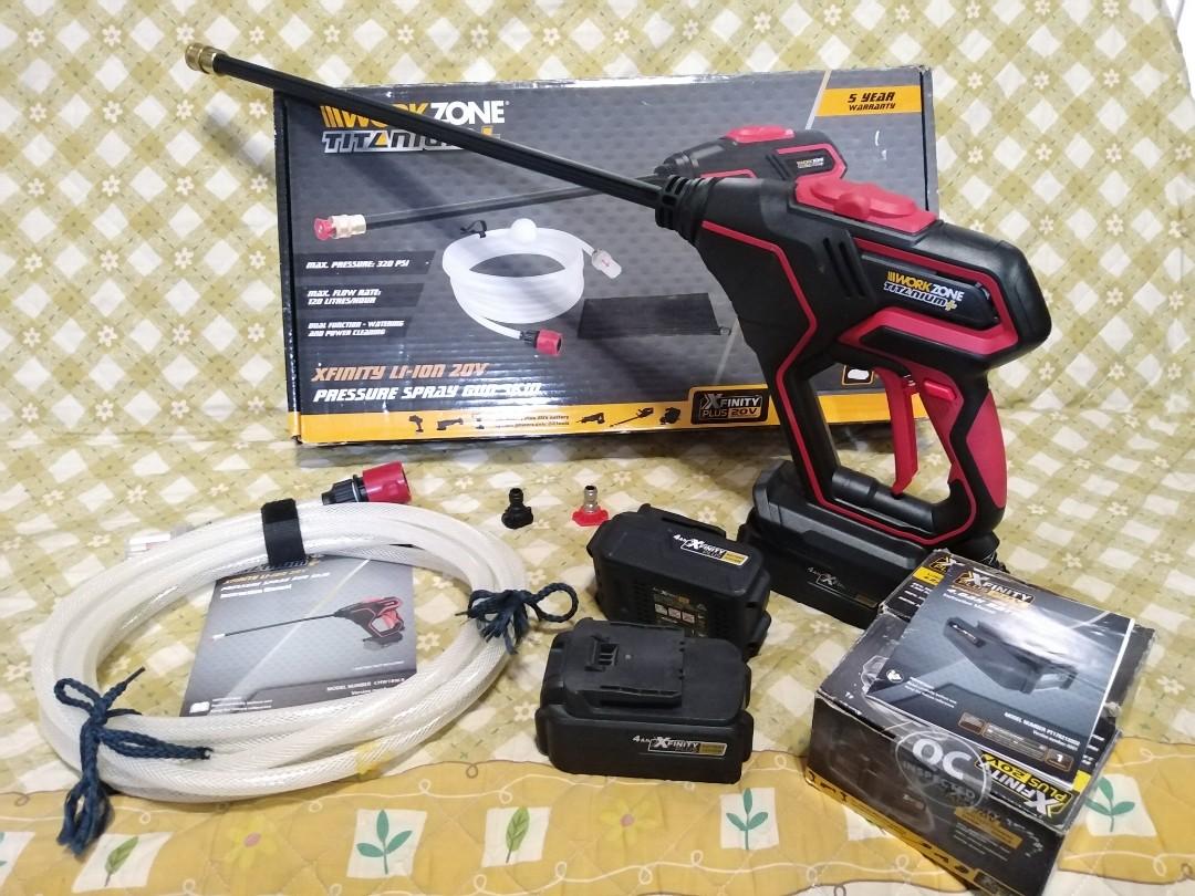 Workzone Cordless Portable Pressure Washer Spray Gun Skin, Furniture ...