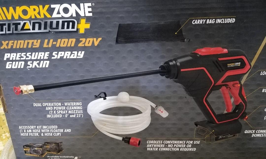 Workzone Cordless Portable Pressure Washer Spray Gun Skin, Furniture ...