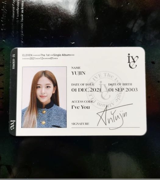 |WTB| Yujin Ive Eleven Official Id Card (Read desc), Hobbies & Toys ...