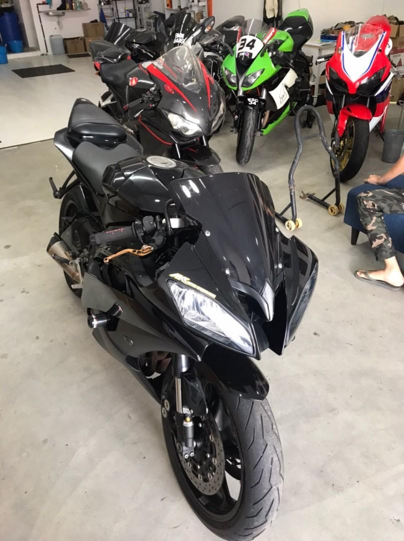 Yamaha R6 3 Digit Plate Number Low Mileage, Motorbikes on Carousell