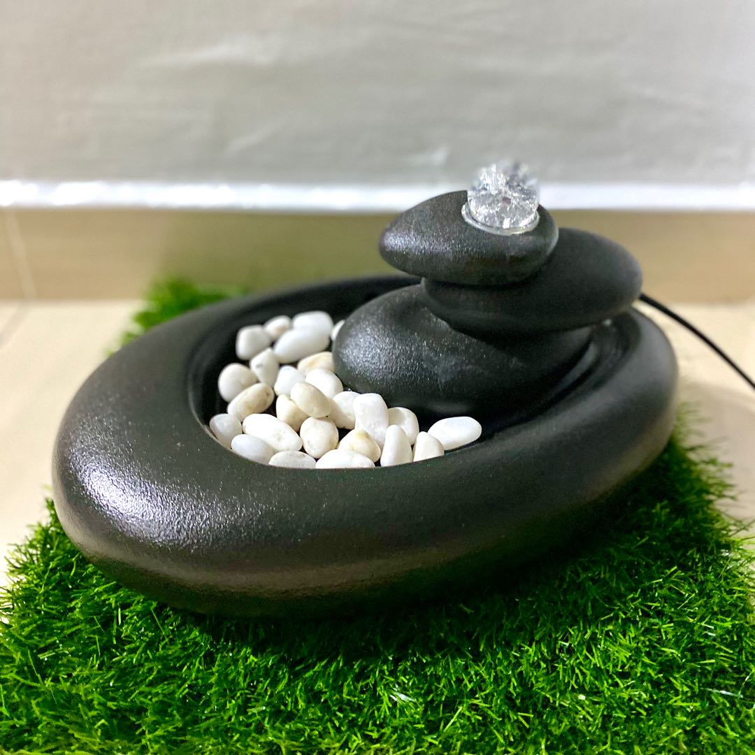 Zen Water Fountain/ Water Feature, Furniture & Home Living, Home Decor ...