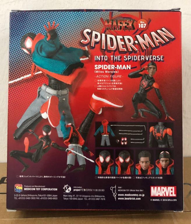 日版 全新 mafex 107 Spider-Verse Spider-Man Spiderman Miles Morales, 興趣及遊戲 ...