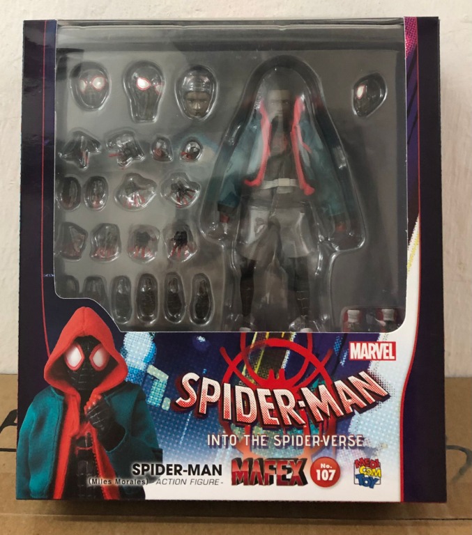 日版 全新 mafex 107 Spider-Verse Spider-Man Spiderman Miles Morales, 興趣及遊戲 ...