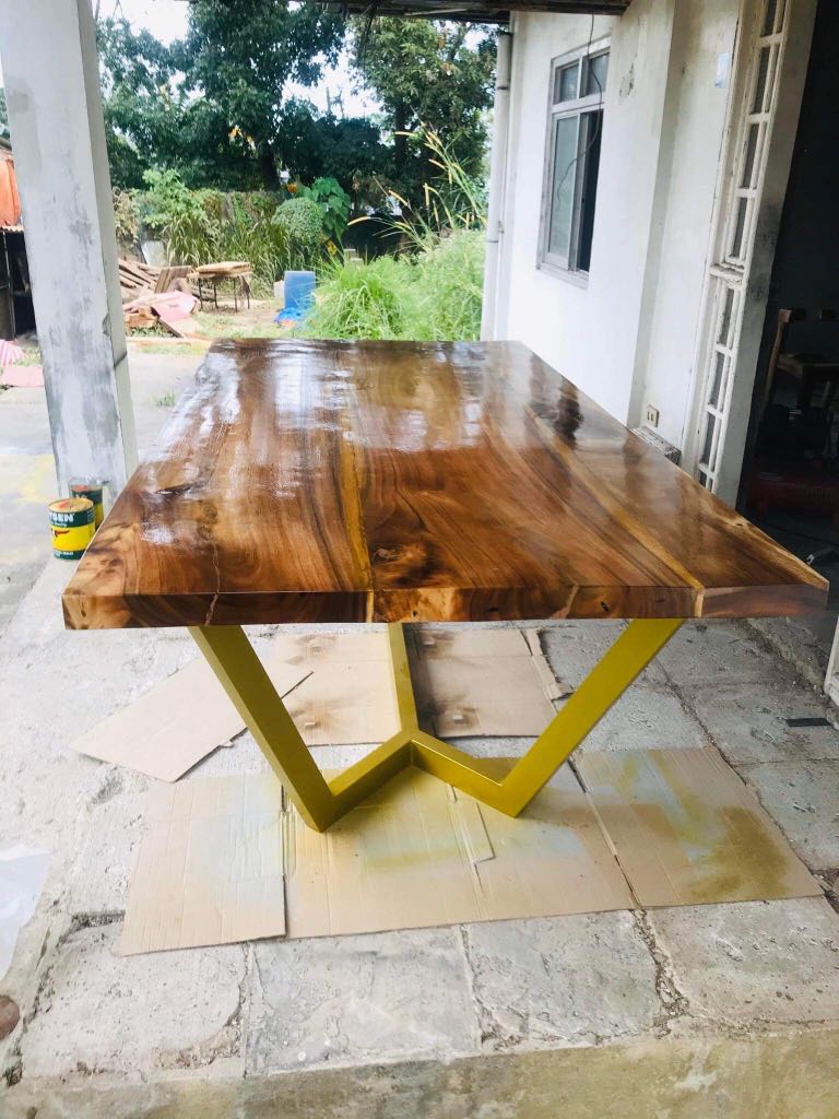 Acasia Wood Dining Table 8 seaters, Furniture & Home Living, Furniture ...