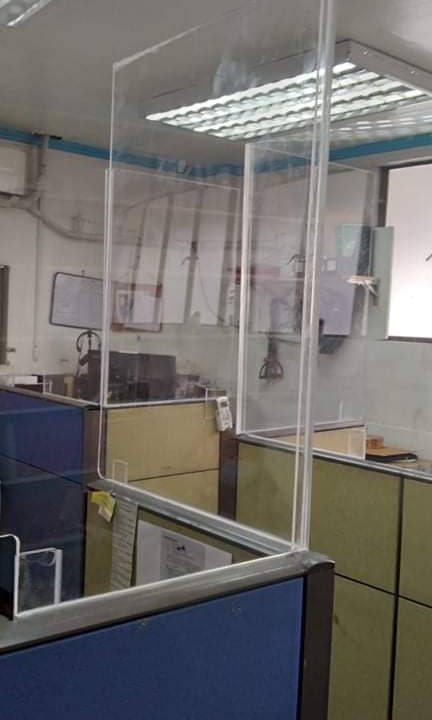 Acrylic table shield, Furniture & Home Living, Office Furniture ...