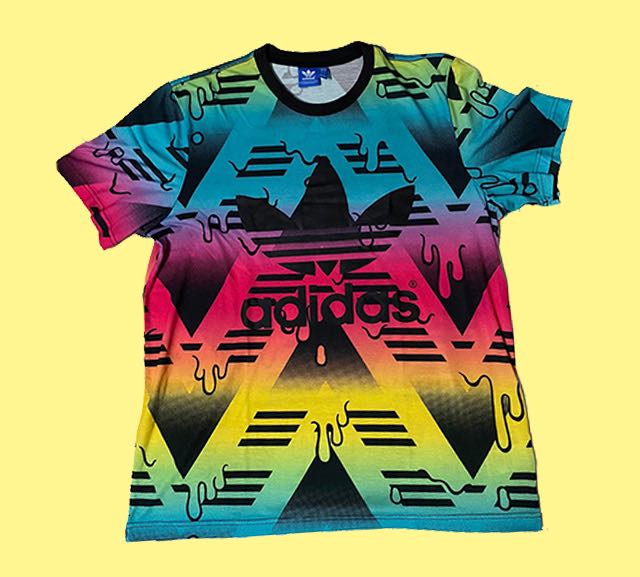 Adidas Originals Rainbow Drip Shirt Large, Men's Fashion, Tops & Sets ...