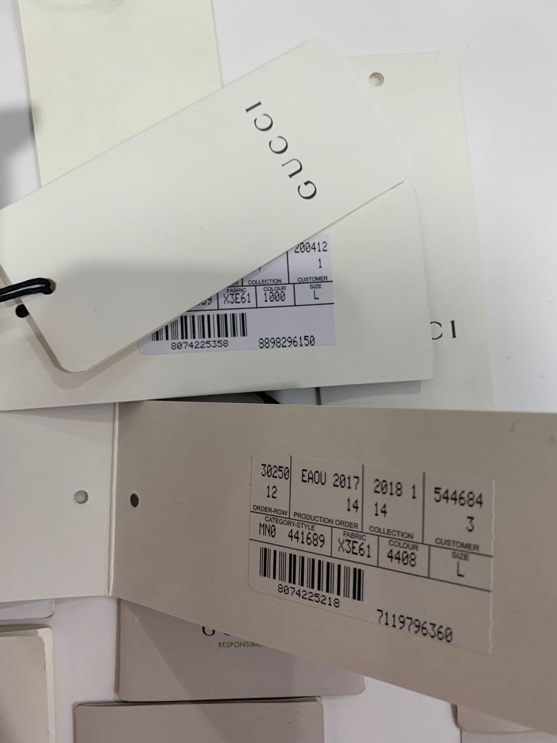 Authentic Gucci care cards and tags, Luxury, Accessories on Carousell