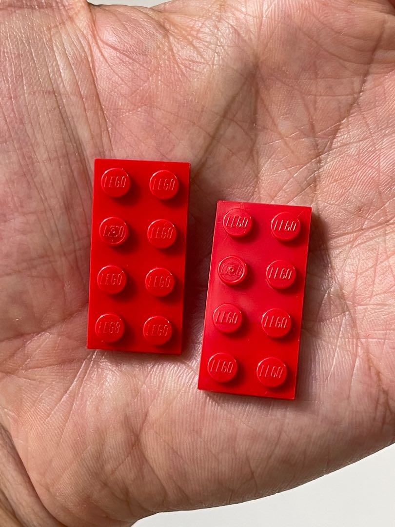 Authentic LEGO Spare Pieces: 2x4 Red Plates (57 pieces), Hobbies & Toys ...