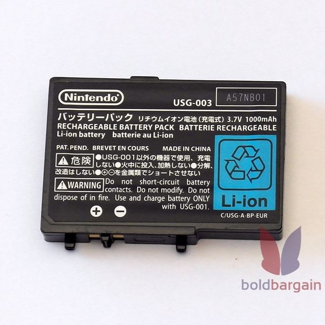 Authentic NINTENDO USG-003 3.7V 1000mAh Rechargeable Li-Ion Battery for ...