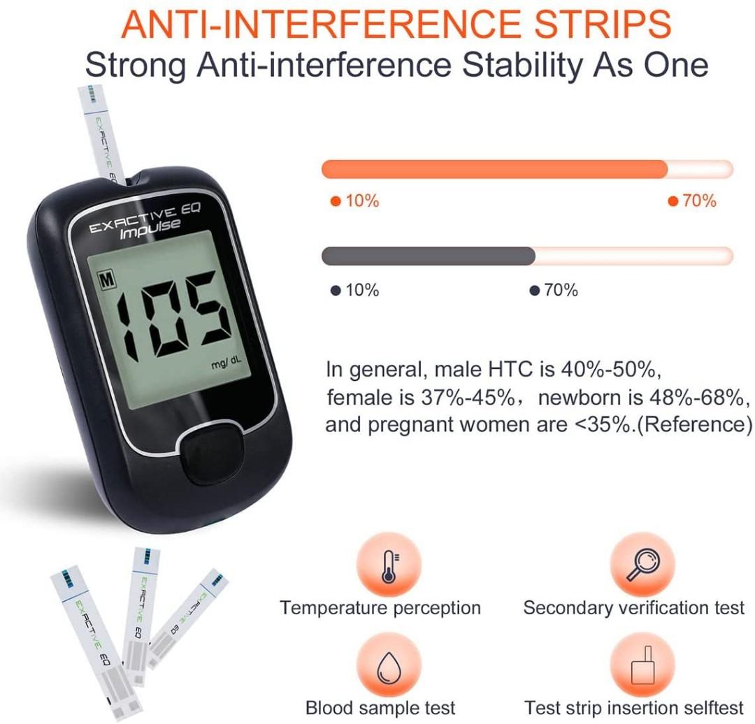 Blood Glucose Monitor Kit Diabetes Testing Kit, Exactive EQ Diabetes ...
