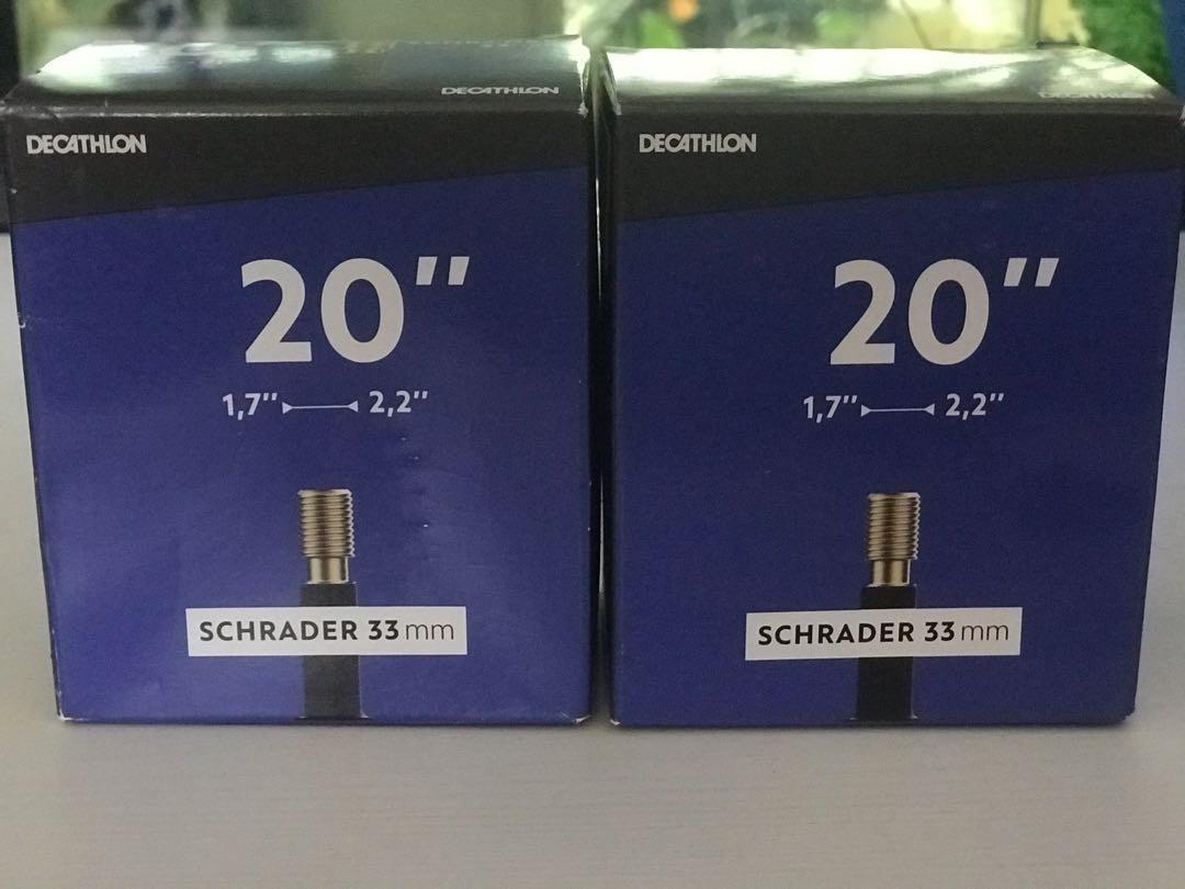 Brand New 20 inch 20x1.7-2.2 Bike Inner Tube - Schrader, Sports Equipment, Bicycles & Parts ...