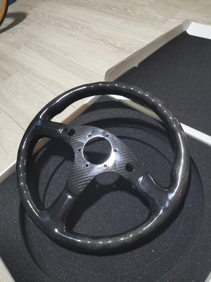 Carbon Fibre Steering wheel, genuine carbon fiber cf sport racing 350mm ...