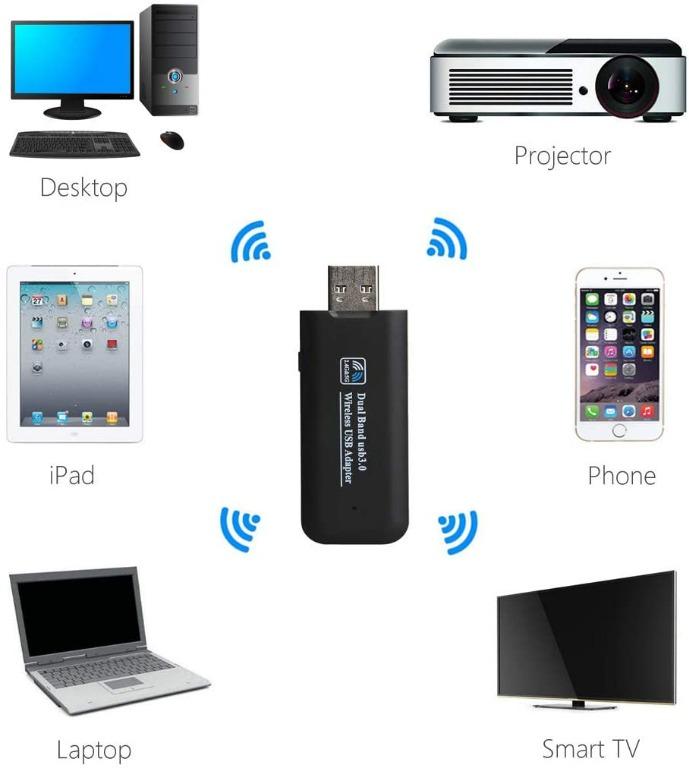 Connecting RTL8812AU Realtek USB 3.0 Network Adapter 1200 Mbps 5.8 GHz ...