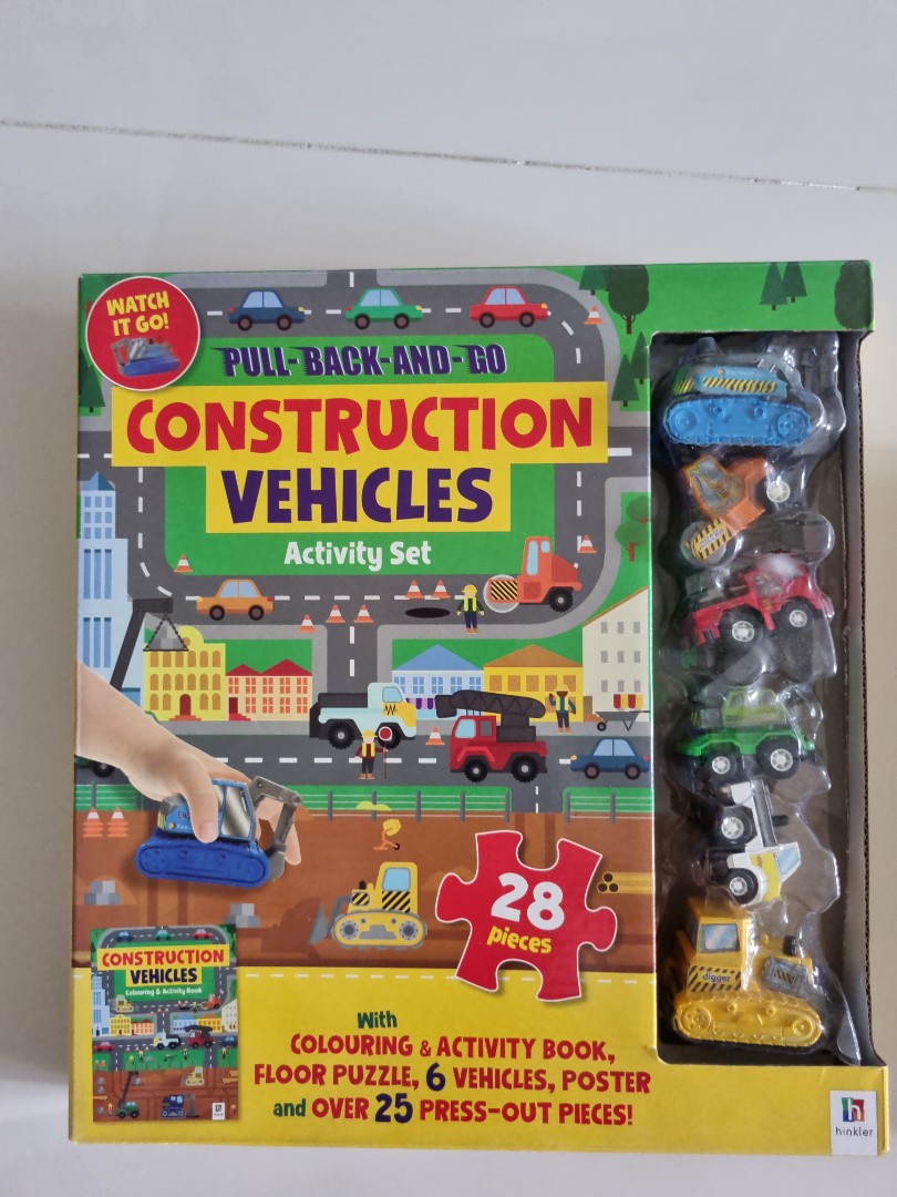 Construction Vehicles with floor puzzle, Hobbies & Toys, Toys & Games ...