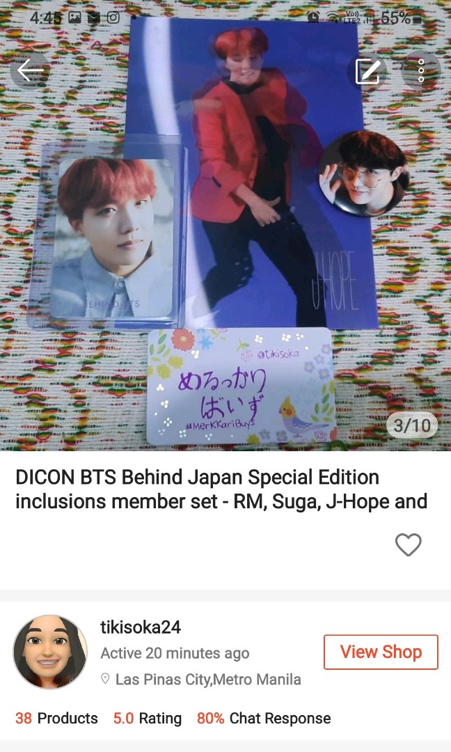 Semi-QS: DICON BTS Behind Japan Special Edition - J-Hope button, lenti and photocard, Hobbies ...