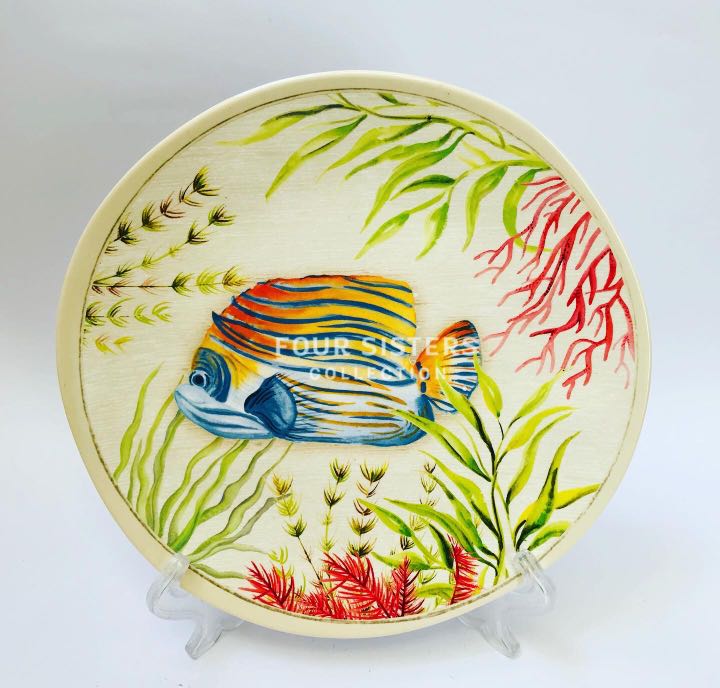 Fish Luncheon Plates Melamine, Furniture & Home Living, Kitchenware ...
