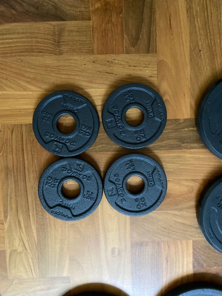 four-0-5kg-weight-plates-cast-iron-28mm-from-decathlon-sports