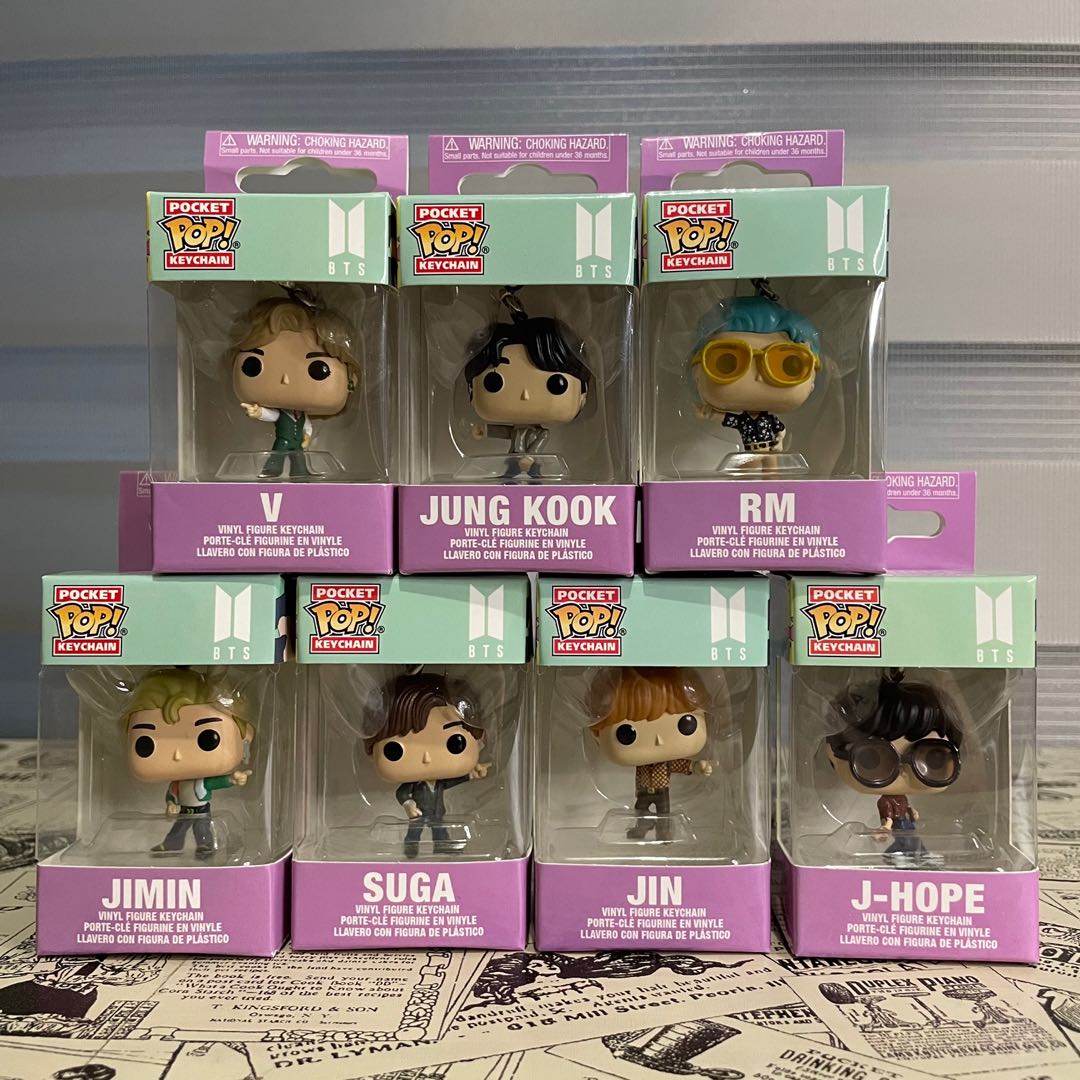Funko POP! Keychain: BTS - Dynamite, Hobbies & Toys, Toys & Games on Carousell