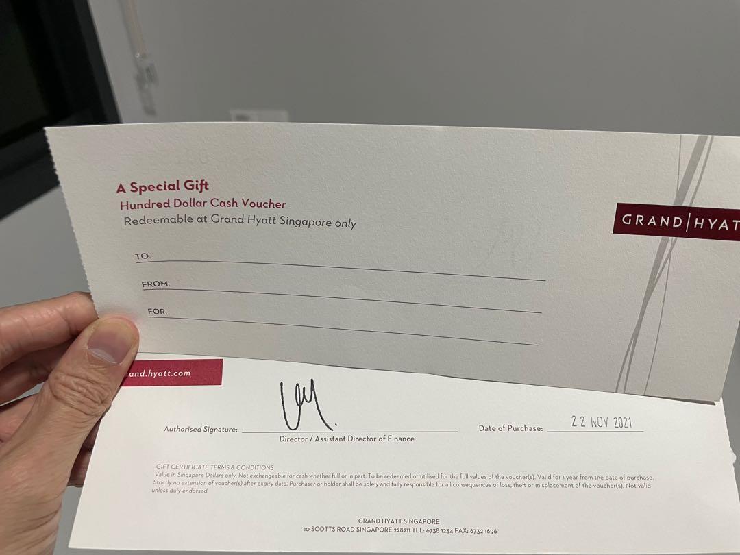 Grand Hyatt Vouchers, Tickets & Vouchers, Vouchers on Carousell