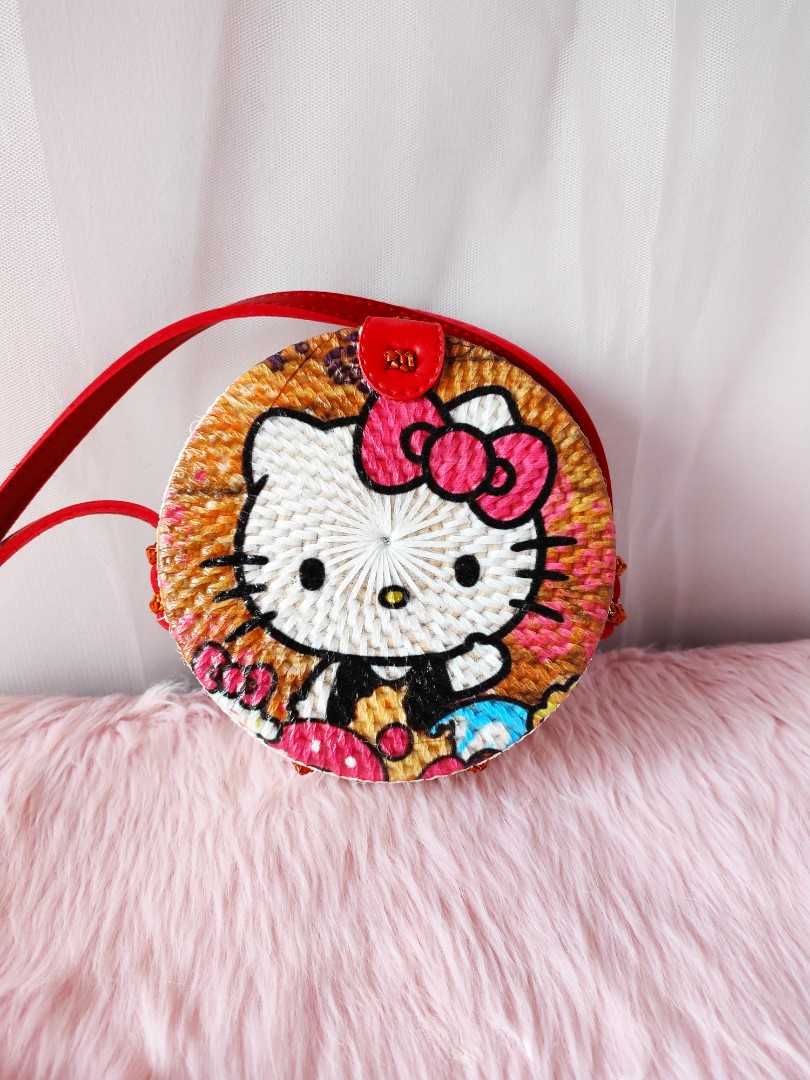 Hello kitty Bali Rattan Bag, Women's Fashion, Bags & Wallets on Carousell