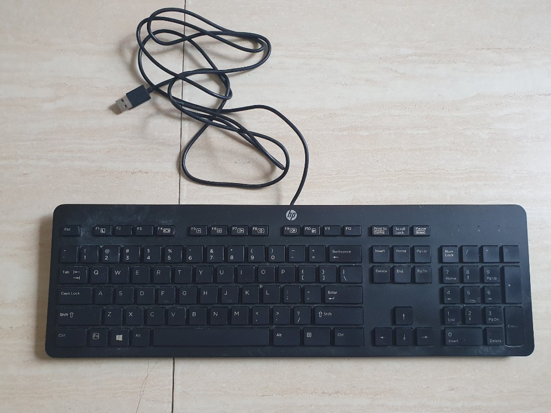 HP wired keyboard, Computers & Tech, Parts & Accessories, Computer ...