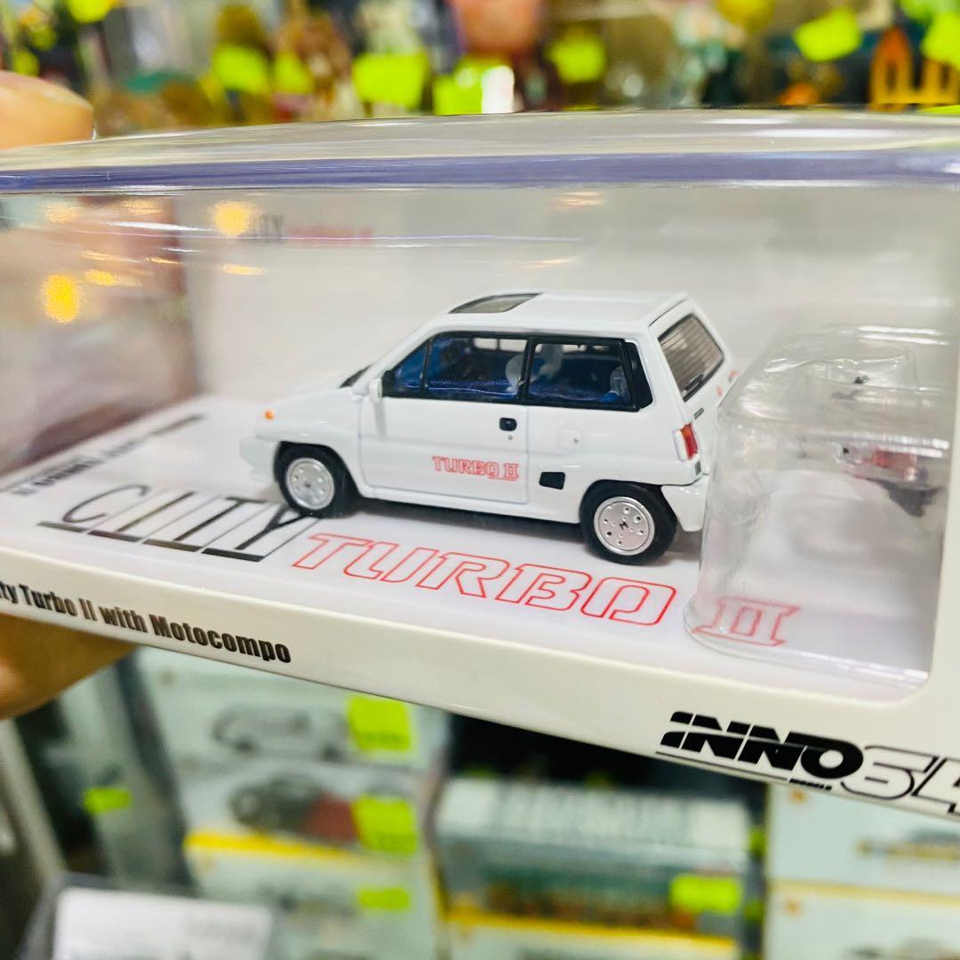 Inno64 1:64 Die-cast Model Car Honda City Turbo II White Mod Version ...