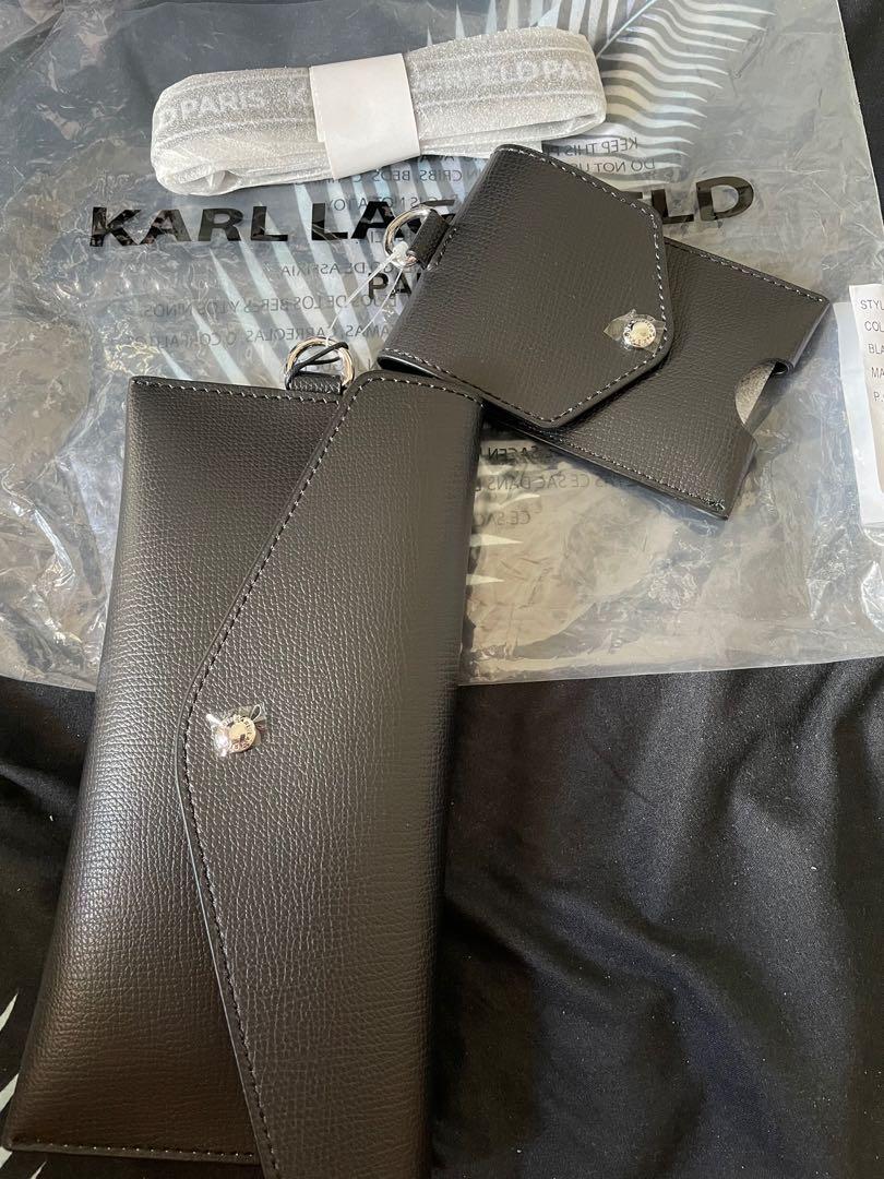 Karl Lagerfeld Lanyard with pouch, Luxury, Accessories on Carousell