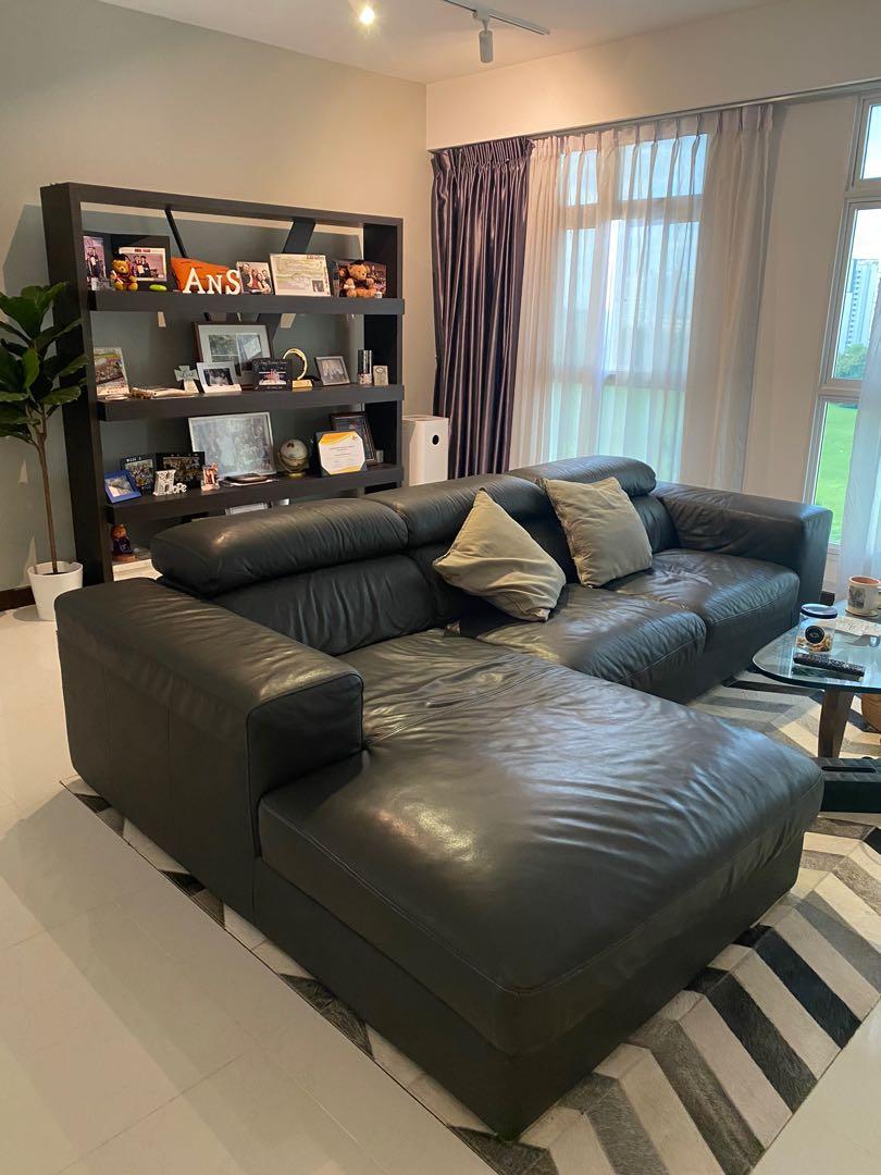 Kuka Leather Reclining Sectional Sofa | Baci Living Room