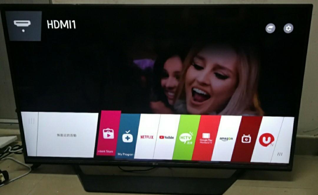 LG 55吋 55inch UF7700 4K smart tv 智能電視 (小花 Scratches ), 家庭電器, 電視 & 其他娛樂 ...