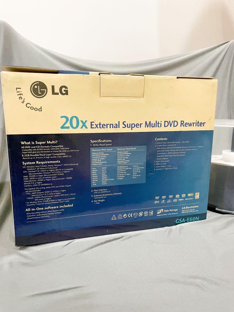 LG DVD Rewriter with Free 20 CDs, Computers & Tech, Printers, Scanners ...
