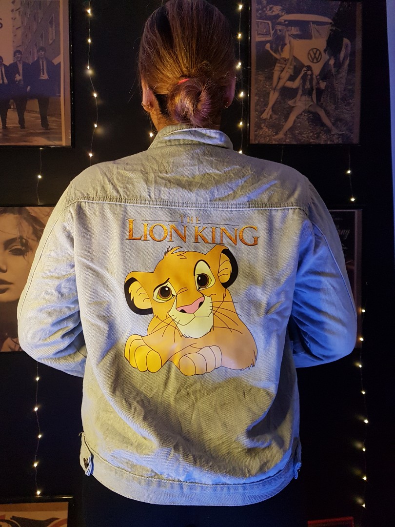 LION KING DENIM JACKET, Women's Fashion, Coats, Jackets and Outerwear ...