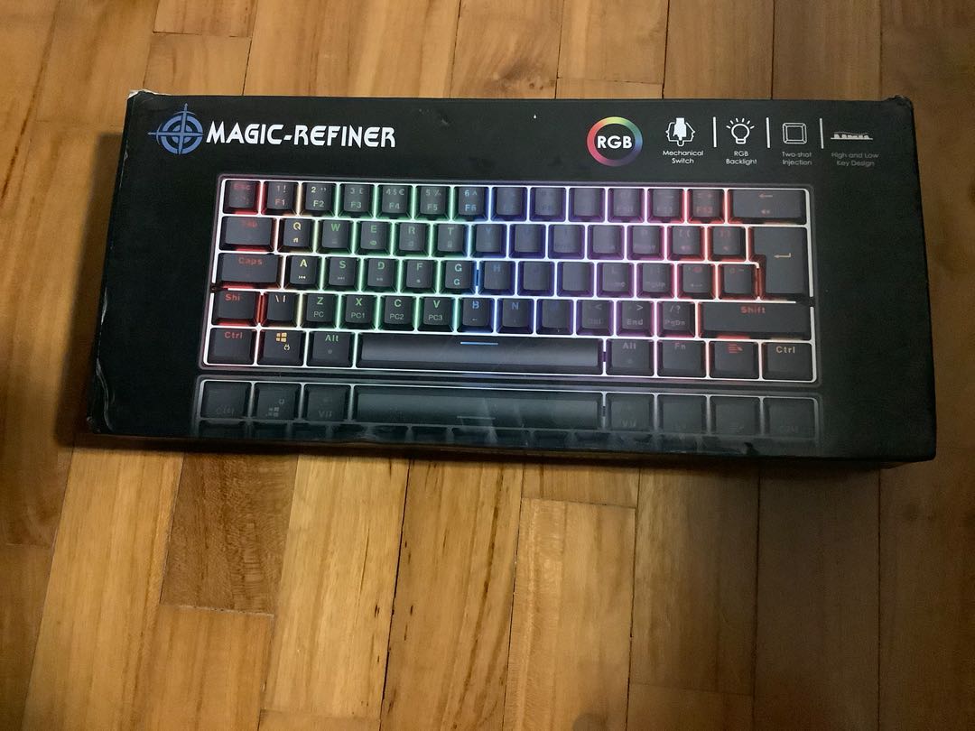 Magic Refiner Mk21-62 Keys RGB Backlit Mechanical Switch Keyboard ...