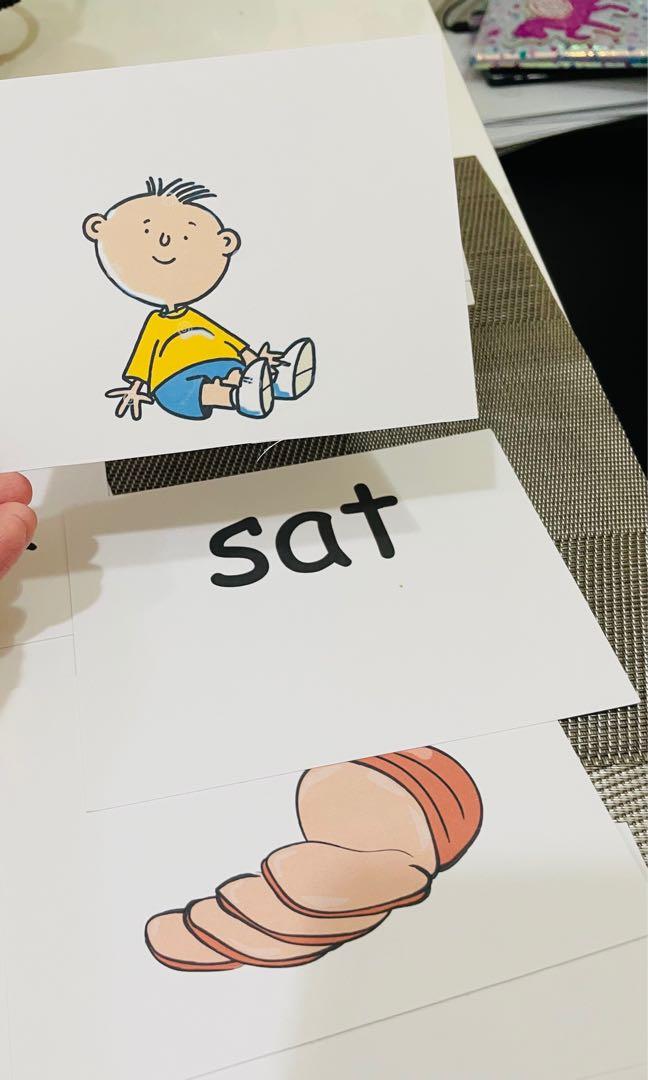 Montessori phonics 3 letter word cards, Hobbies & Toys, Books ...