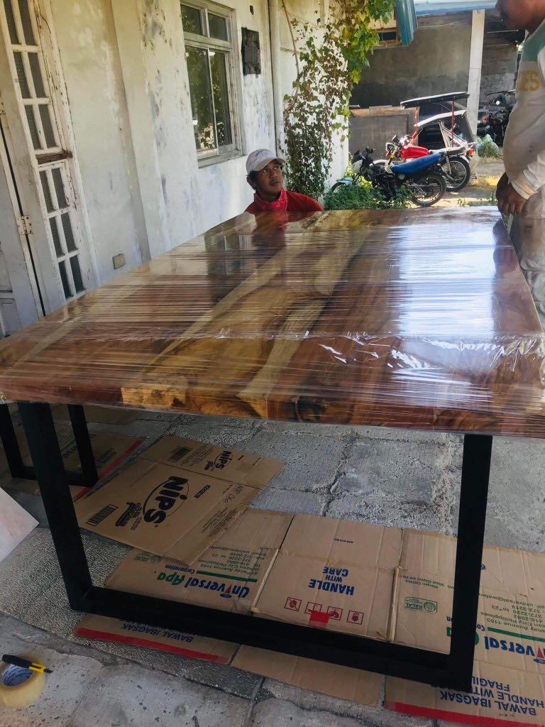 Narra Dining Table and Bench, Furniture & Home Living, Furniture ...