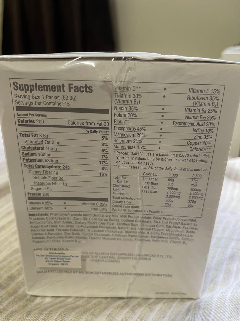 Nuskin Ageloc TR90 Trimshake Vanilla (15 sachets per box $80), Health ...
