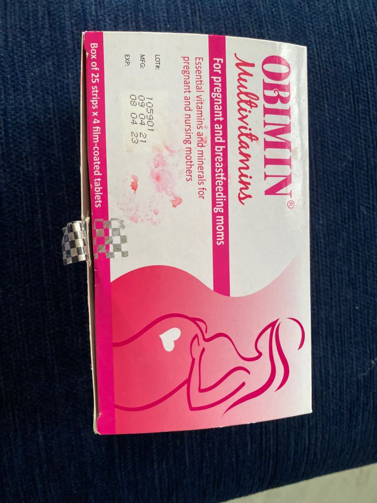 OBIMIN multivitamins (opened, full pack), Health & Nutrition, Health ...