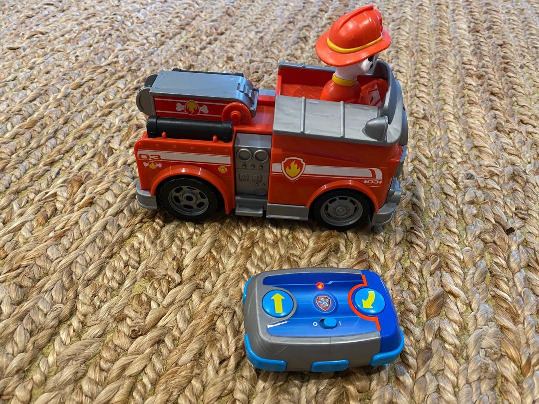 PAW Patrol, Marshall Remote Control Fire Truck with 2-Way Steering ...