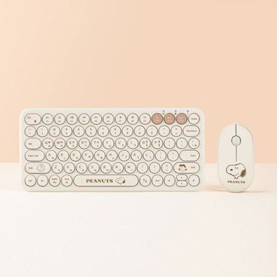 停售）Peanuts Snoopy Wireless Keyboard + Mouse Set 史努比 無綫鍵盤滑鼠套裝, 電腦＆科技, 電腦 ...