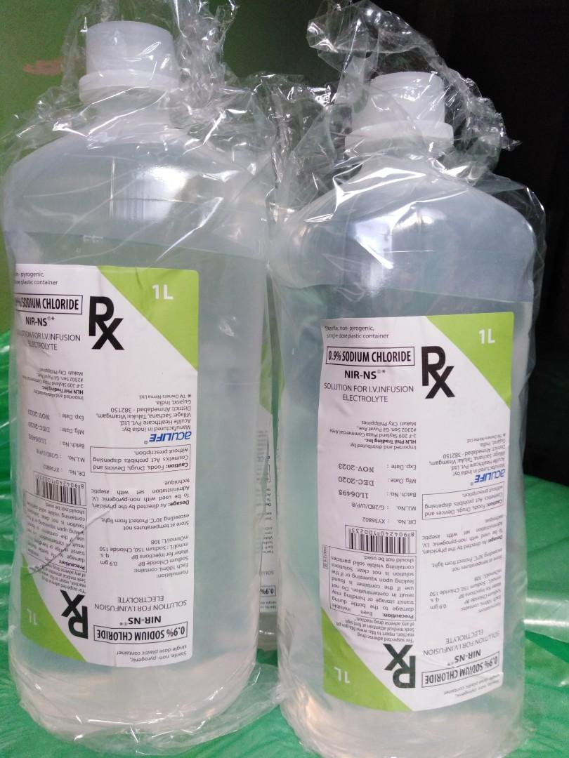 PNSS for IV. INFUSION SODIUM CHLORIDE, Health & Nutrition, Assistive ...