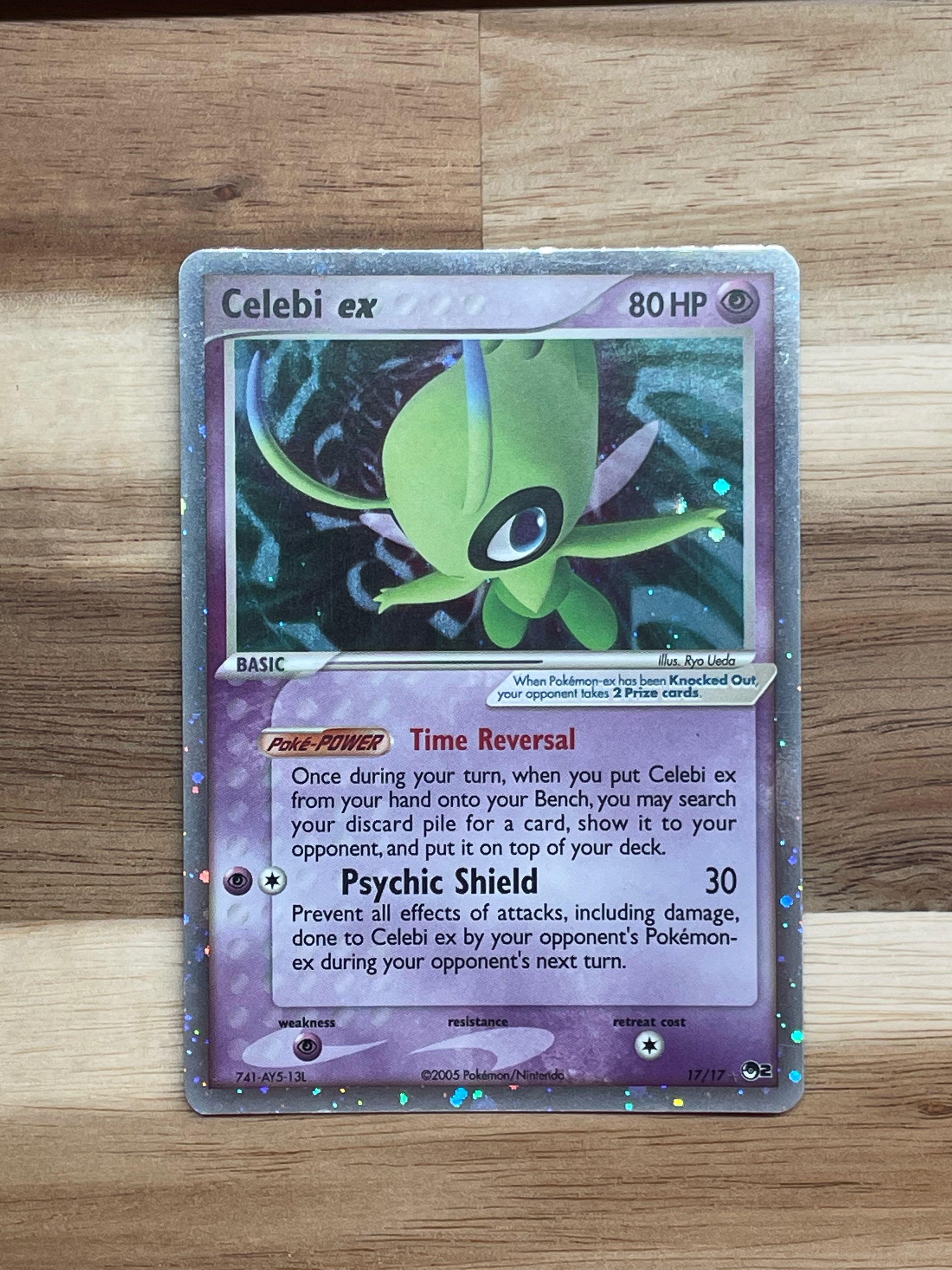 Pokemon Trading Card Celebi EX, Hobbies & Toys, Toys & Games on Carousell