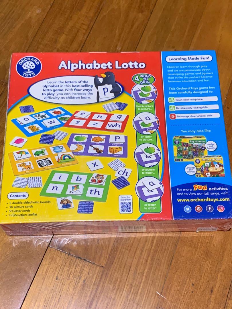 Preschool Alphabet Lotto Game, Hobbies & Toys, Toys & Games on Carousell